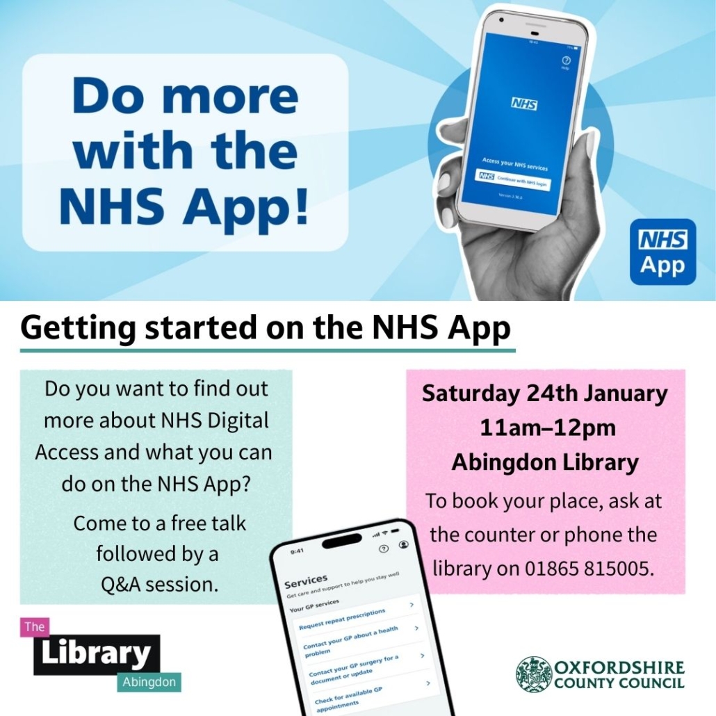 Getting Started on the NHS App – Talk - Abingdon on Thames Town Council